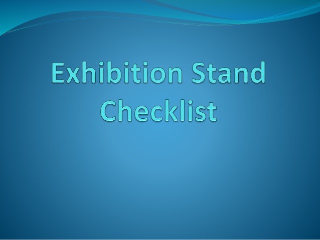 Exhibition Stand Checklist - Xpros